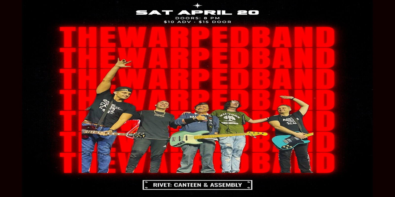 Warped Band - LIVE at Rivet! • Pottstown, PA • Sat. April 20 2024